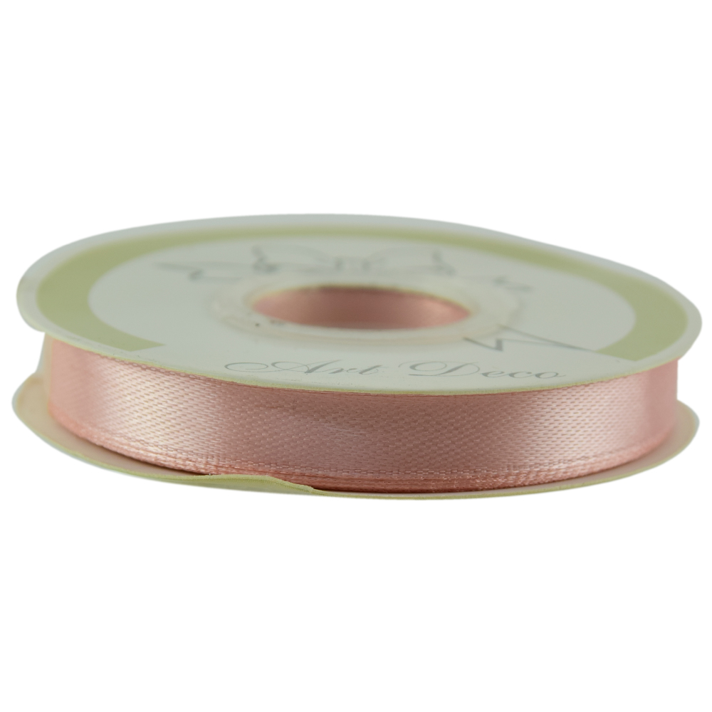 Rola panglica satin Roz 10 mm x 25 m, Art Deco - Hontfar