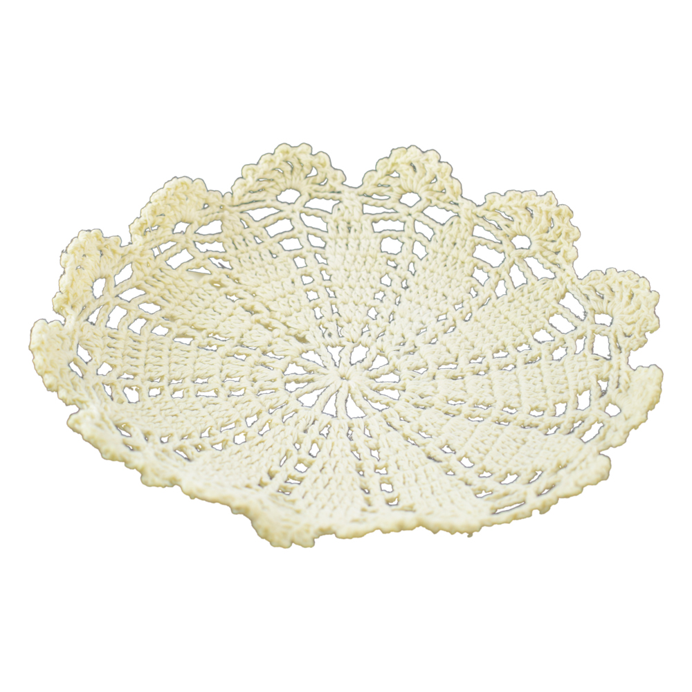 Cos crosetat pentru depozitare sau decor - Alb - Hontfar