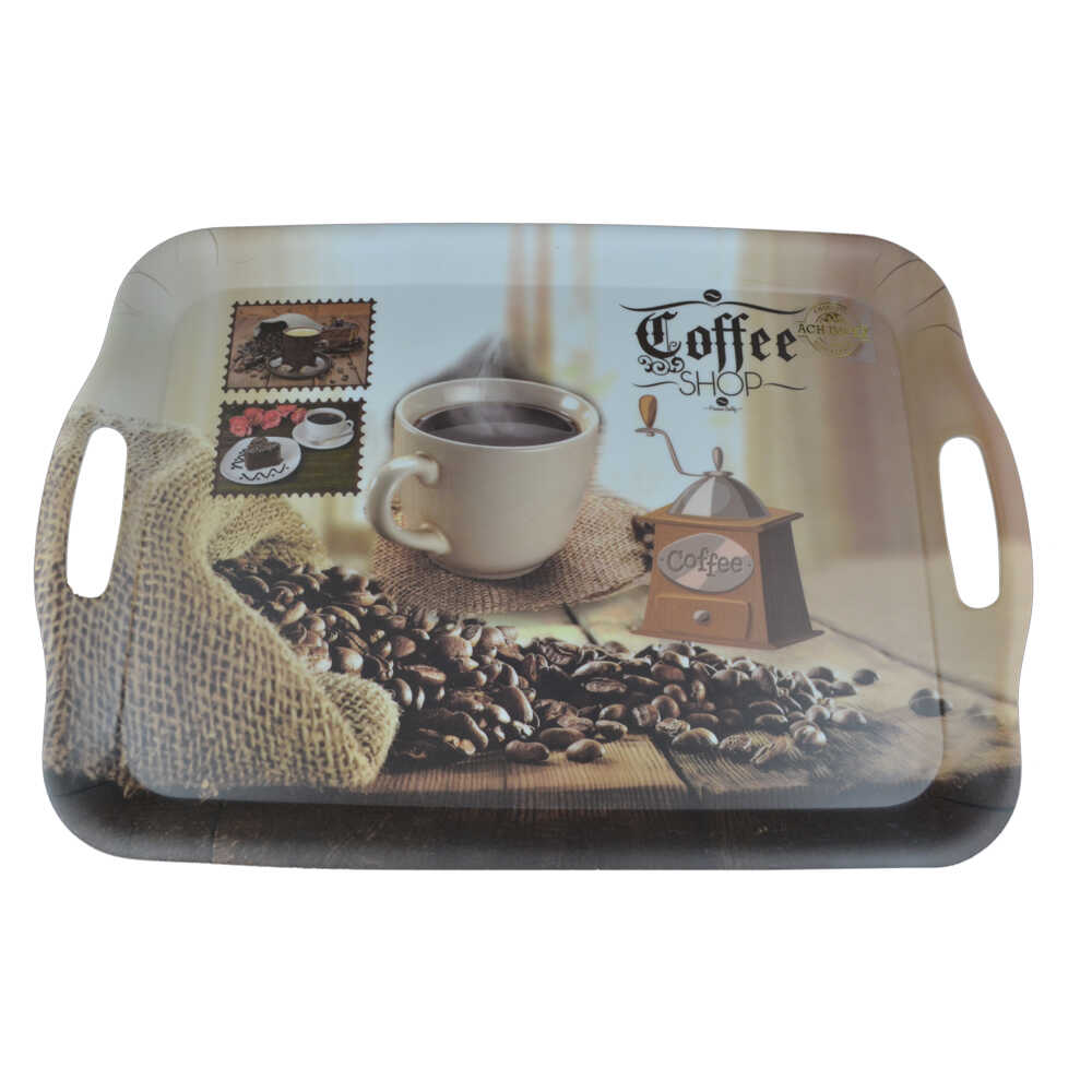 Tava pentru servire realizat din plastic - Design Coffee - Hontfar