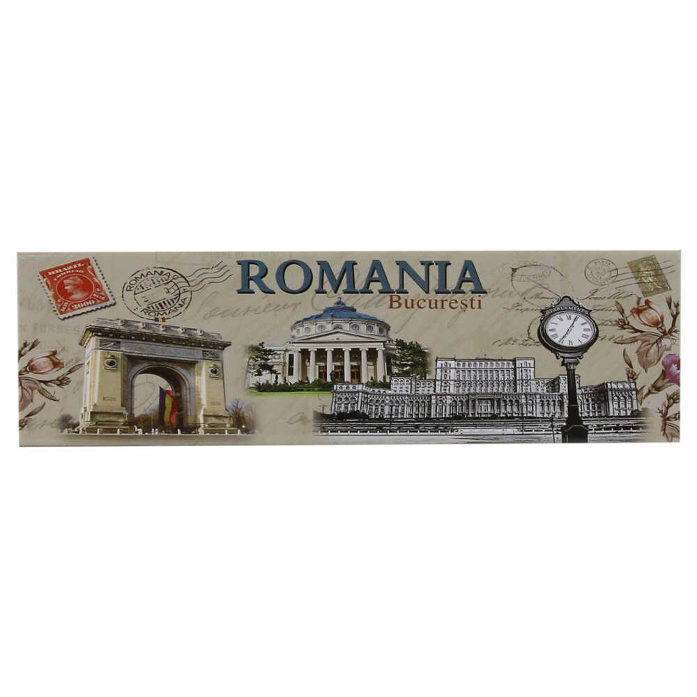 Magnet de frigider din plastic 17x5 CM - Bucuresti, Romania - Hontfar