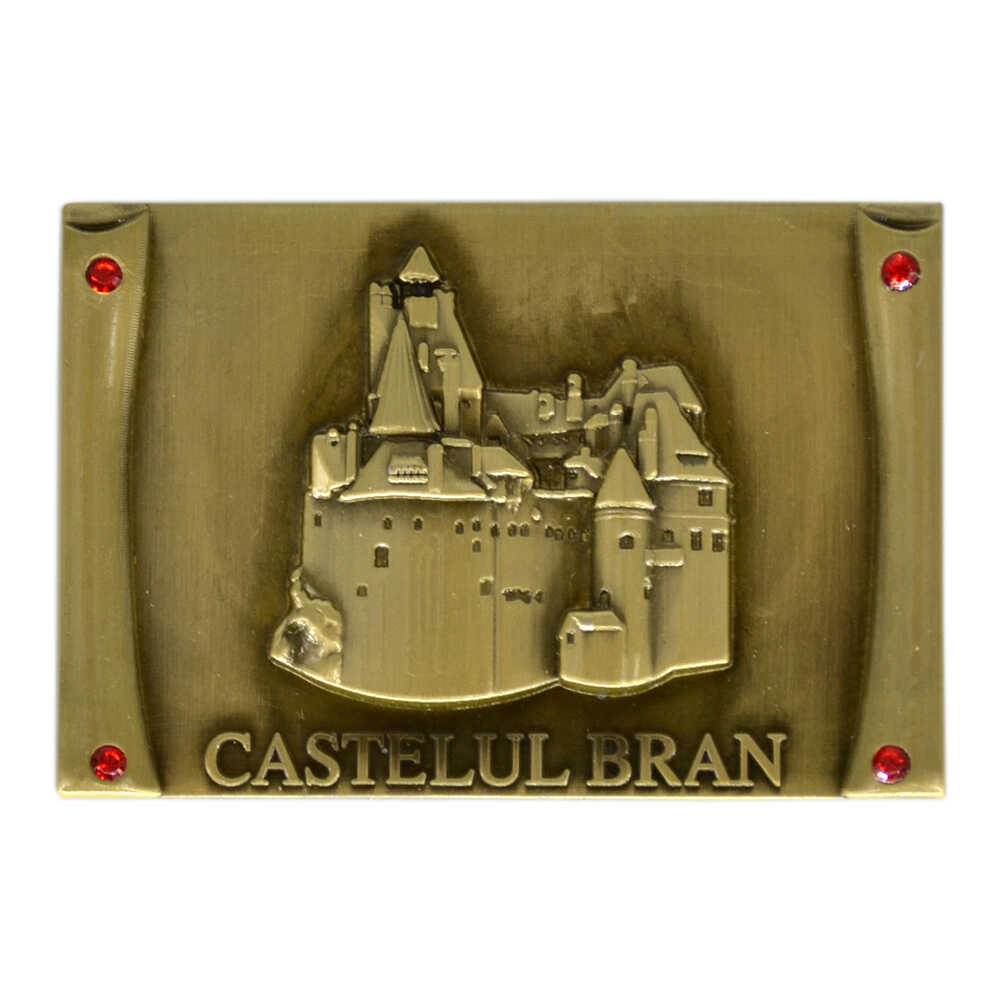 Magnet frigider din metal Castelul Bran, 6x4 CM - Hontfar