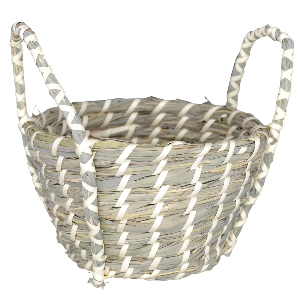 Cos impletit cu maner realizat din bambus (Model 2) - Hontfar