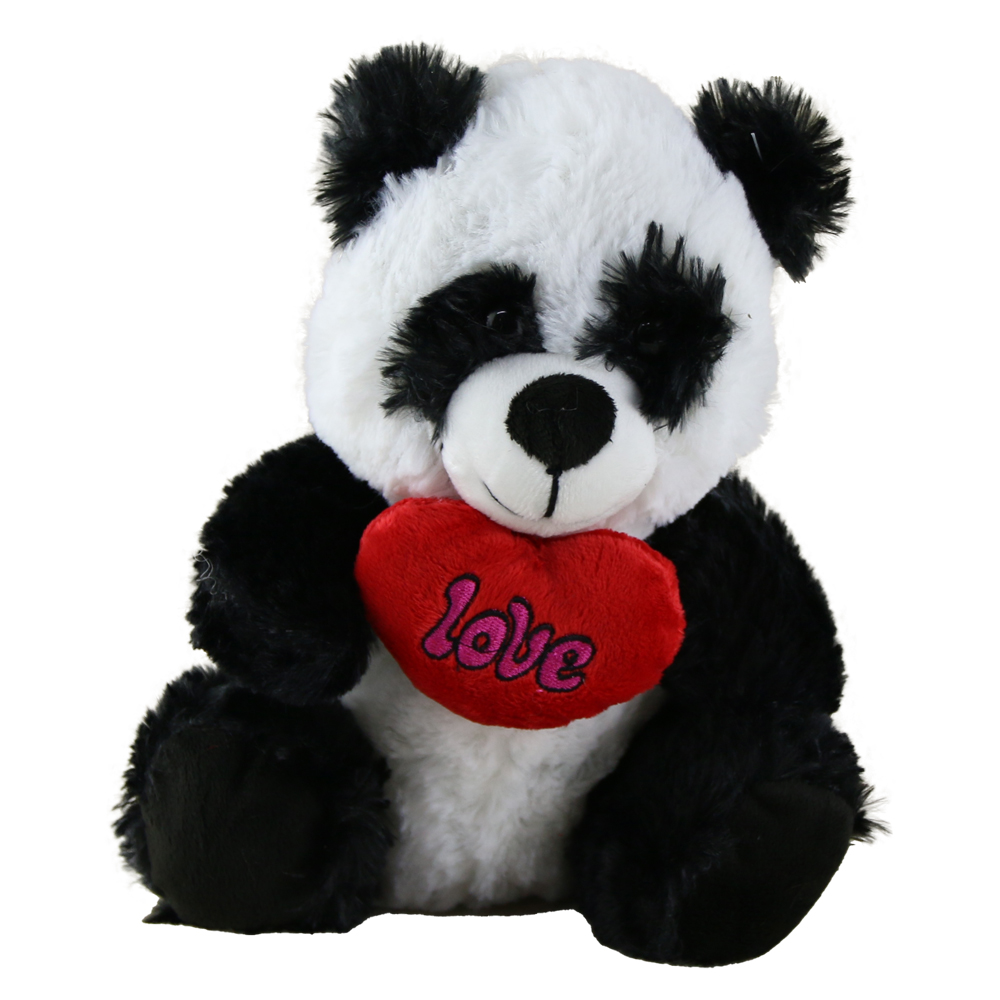 Ursulet Panda de plus cu inimioara Love 23 CM - Hontfar