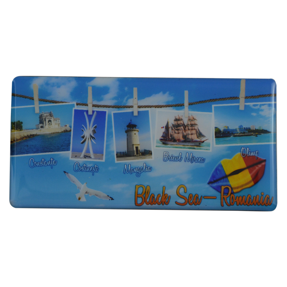 Magnet frigider din plastic Black Sea-Romania 10x5 CM - Hontfar