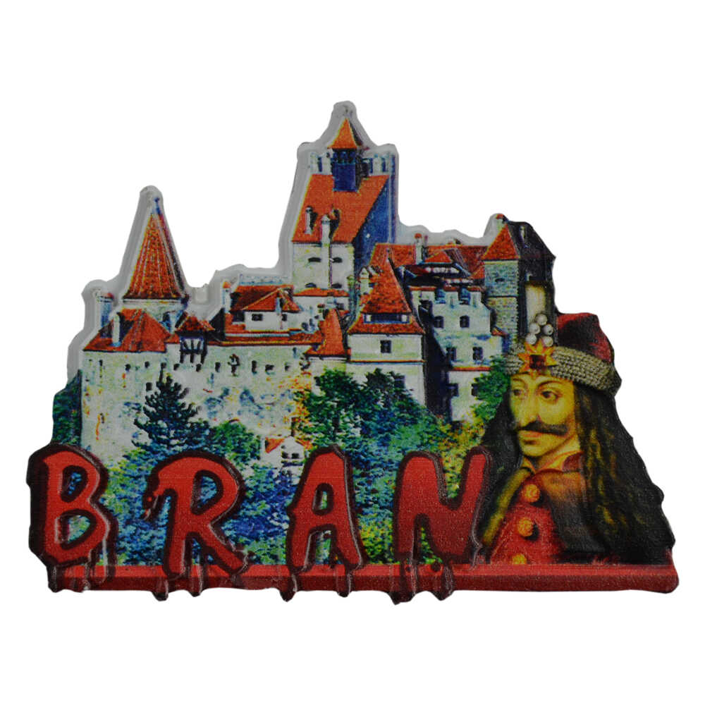 Magnet frigider din rasina, Castelul Bran 8x6 CM - Hontfar