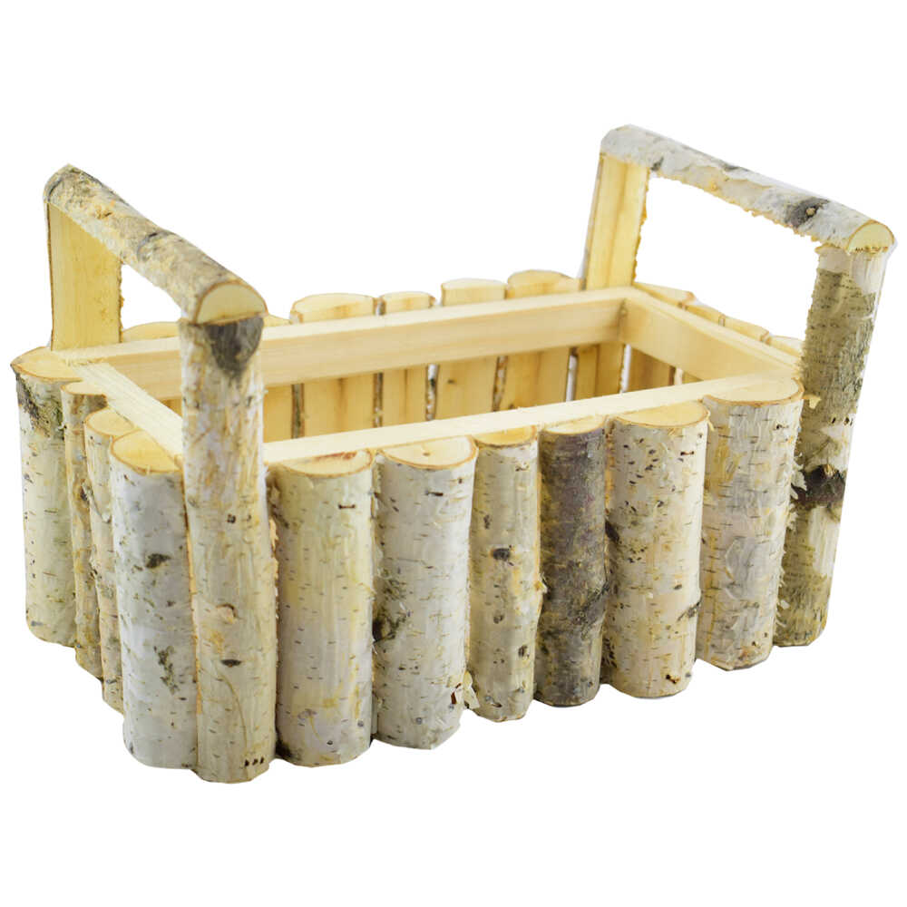 Lada mesteacan pentru flori cu doua manere 25x16 CM - Hontfar