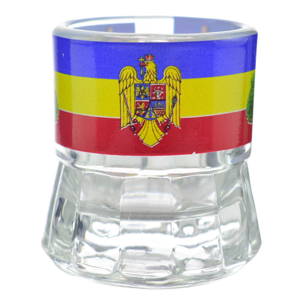 Pahar din sticla pentru lichior/snaps - Design Romania/Bran - Hontfar