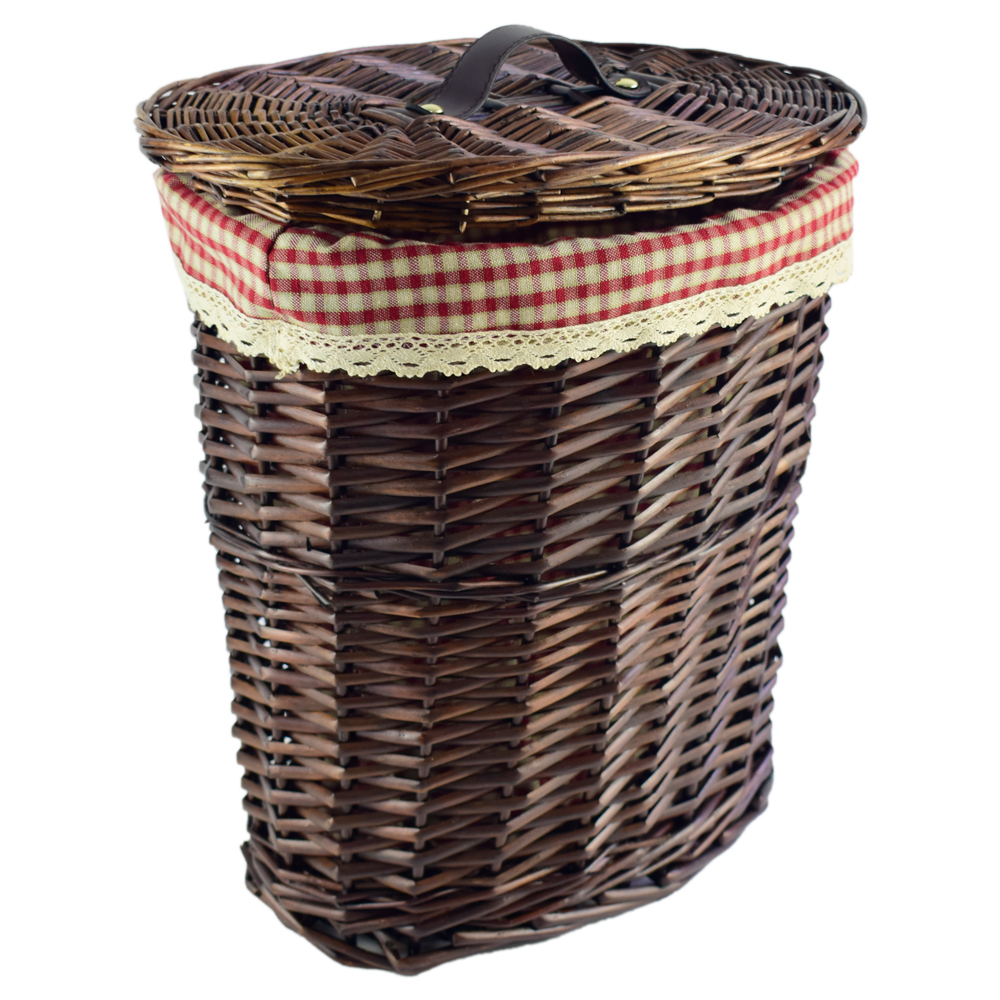 Cos oval pentru rufe realizat din rachita (Model 2) - Hontfar