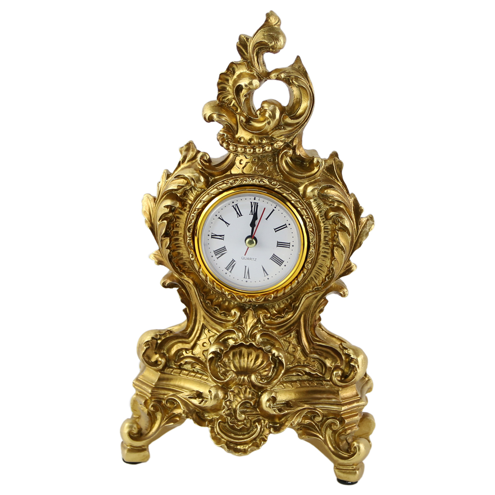 Ceas de masa din rasina Elegant 14x28 - Antic Gold - Hontfar