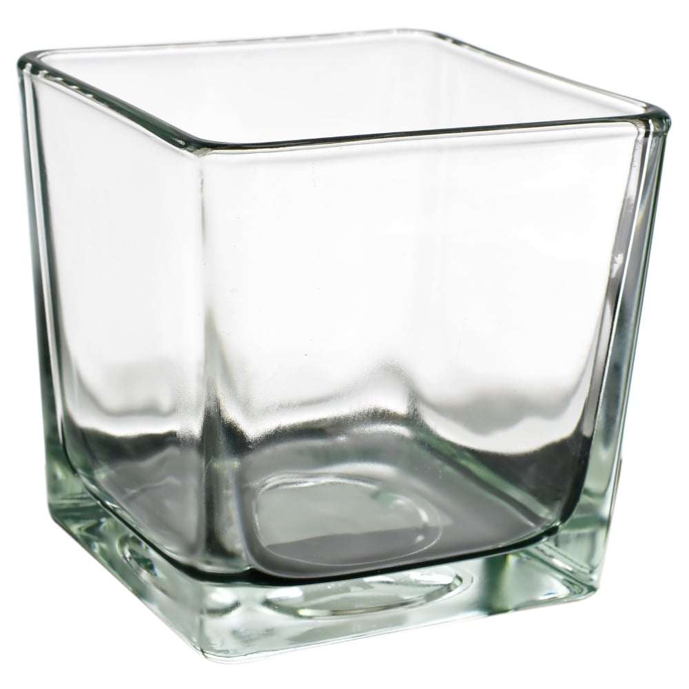 Candela realizata din sticla in forma de cub (Model 4) - Hontfar