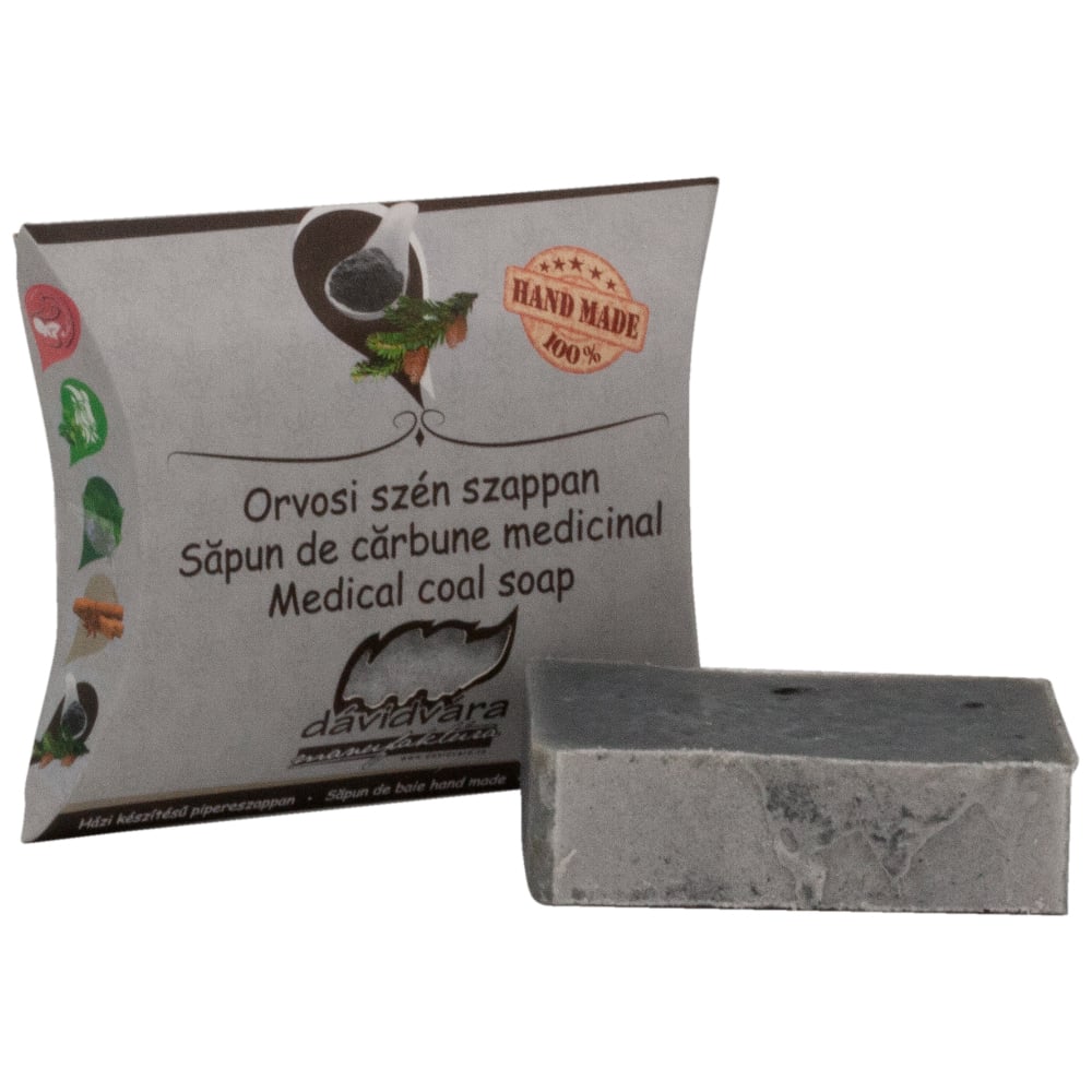 Sapun handmade cu carbune medicinal - 70 gr - Hontfar