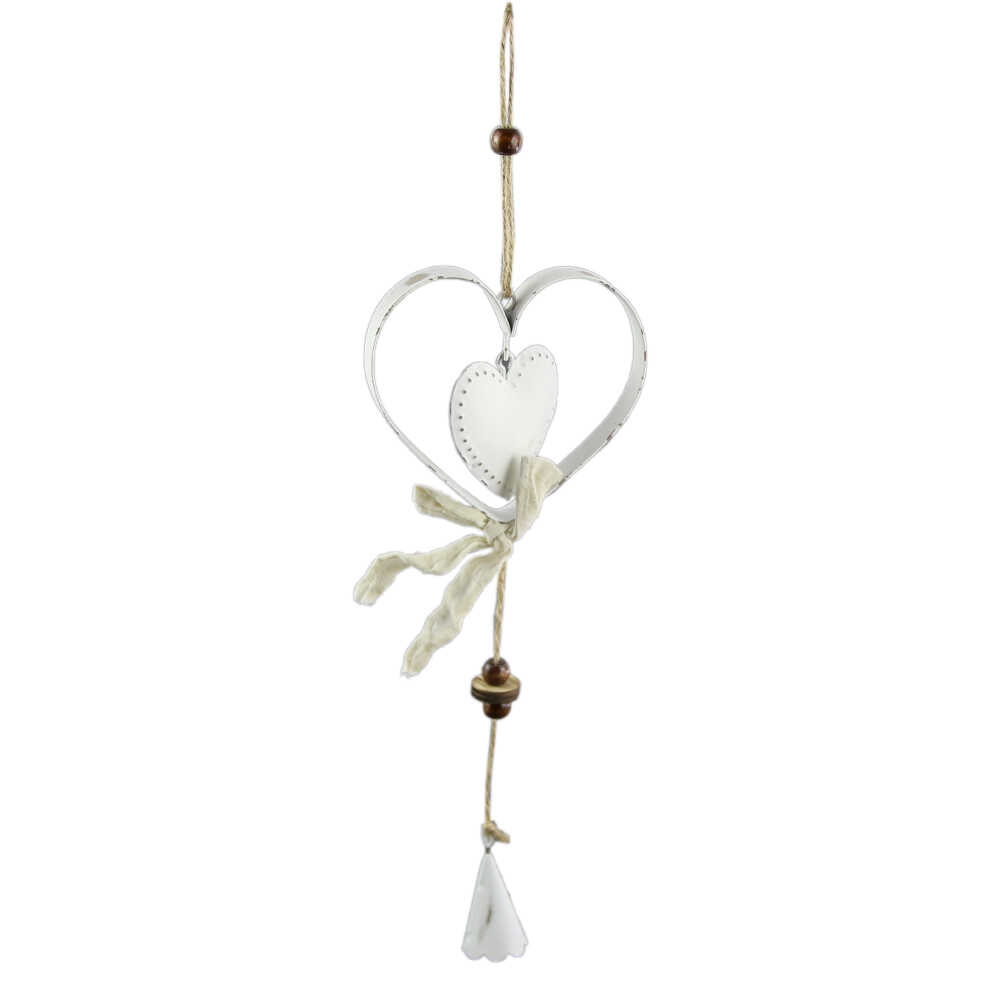 Decoratiune inima dubla din metal - Hontfar