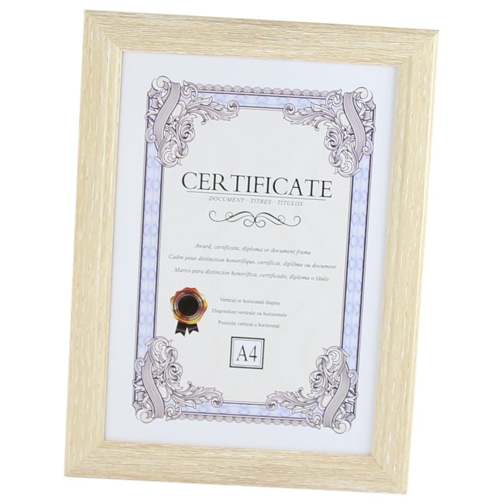 Rama pentru diploma A4 din plastic - Natural, 25x34 CM - Hontfar