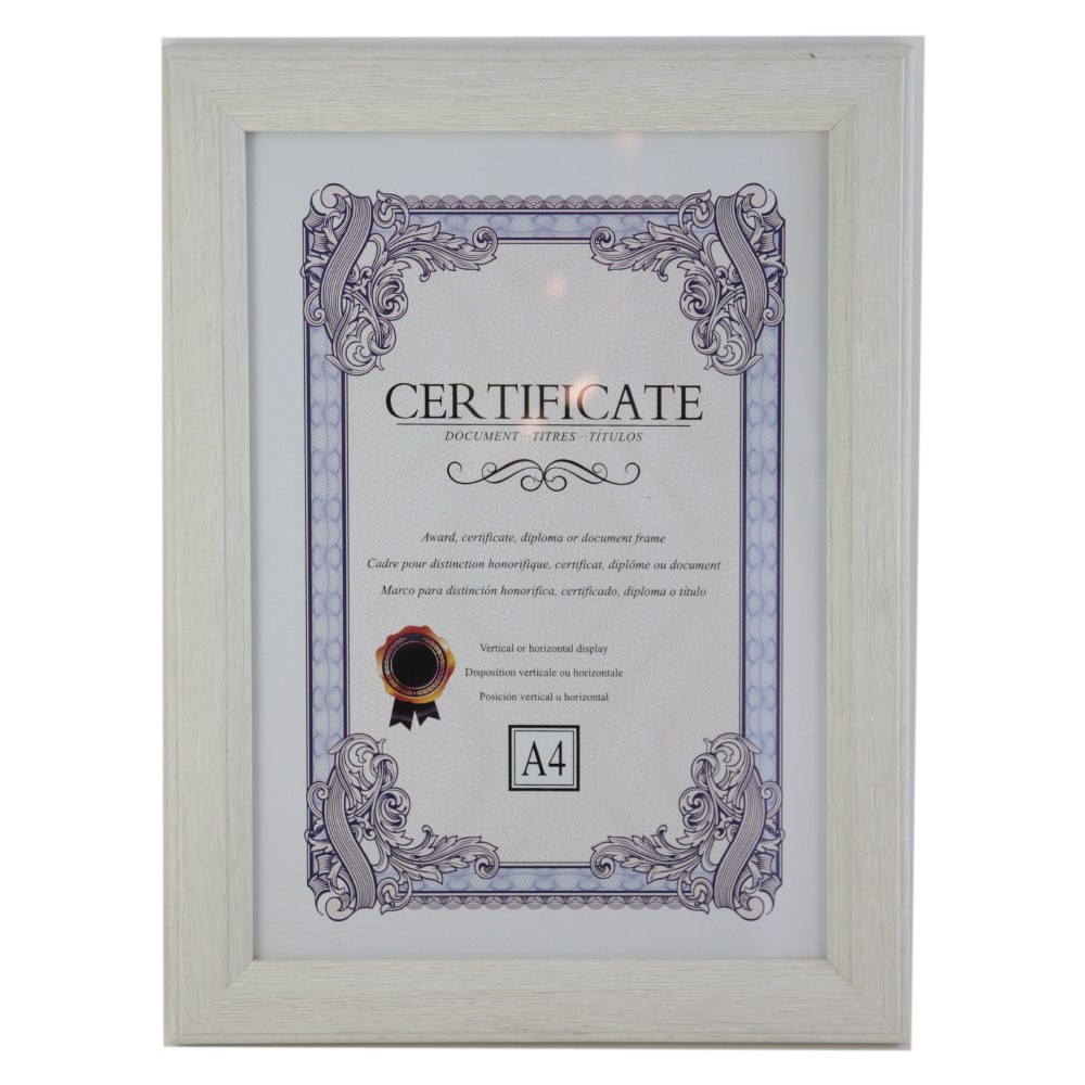 Rama pentru diploma A4 din plastic - Alb - Hontfar