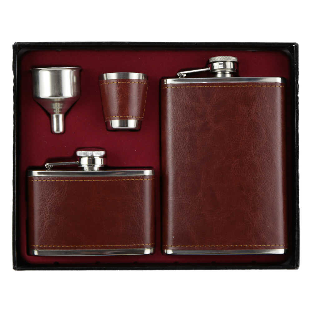 Set plosca din metal cu husa, 4 piese - Hontfar