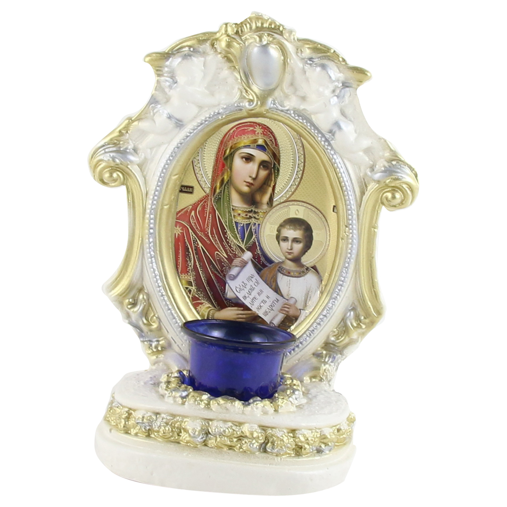 Candela din ipsos cu icoana Maria cu pruncul/Isus 18x23 CM - Hontfar