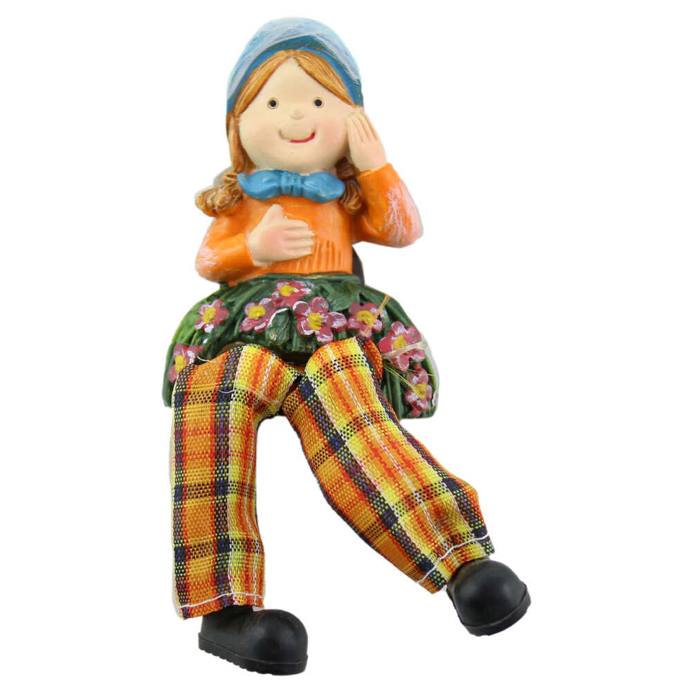 Magnet frigider Figurina Fetita cu picioare textil 11 CM - Hontfar