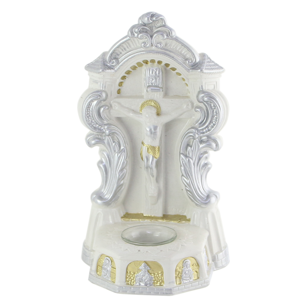 Candela din ipsos Isus rastignit 17x13x30 CM - Hontfar