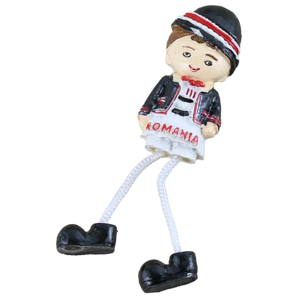 Magnet frigider din rasina 3x10 CM, Port traditional romanesc - Hontfar