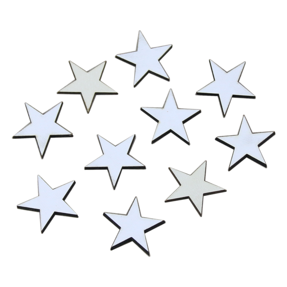 Set 10 decor craft Stelute din lemn 3 CM - Hontfar