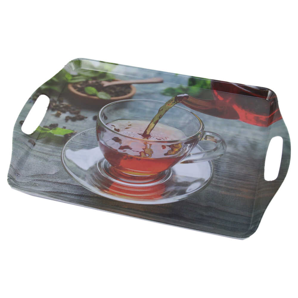 Tava servire din plastic cu maner Tee 45?30 CM - Hontfar