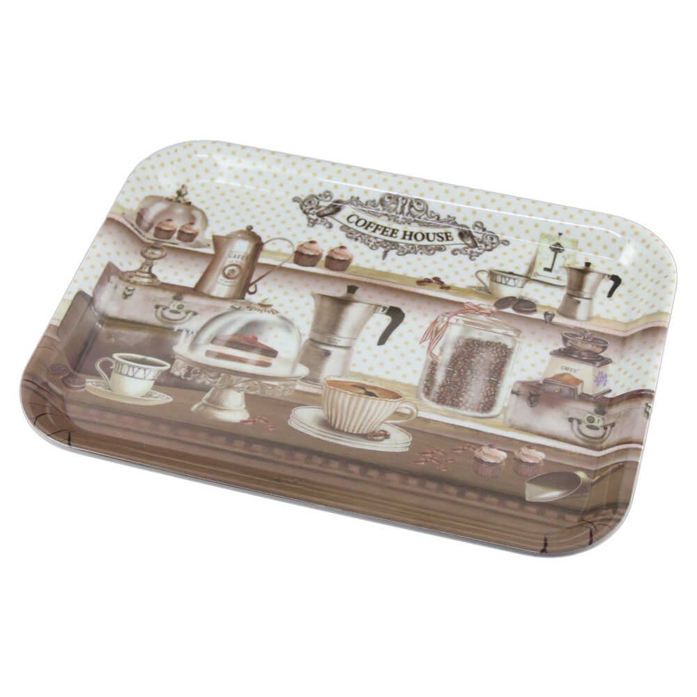 Tava servire din plastic Coffee House 33x24 CM - Hontfar
