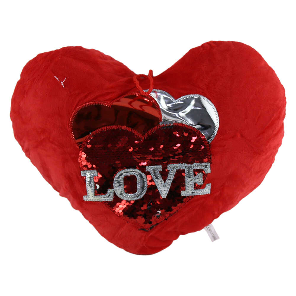 Decoratiune Inima din plus "Love" cu paiete 33 CM - Hontfar