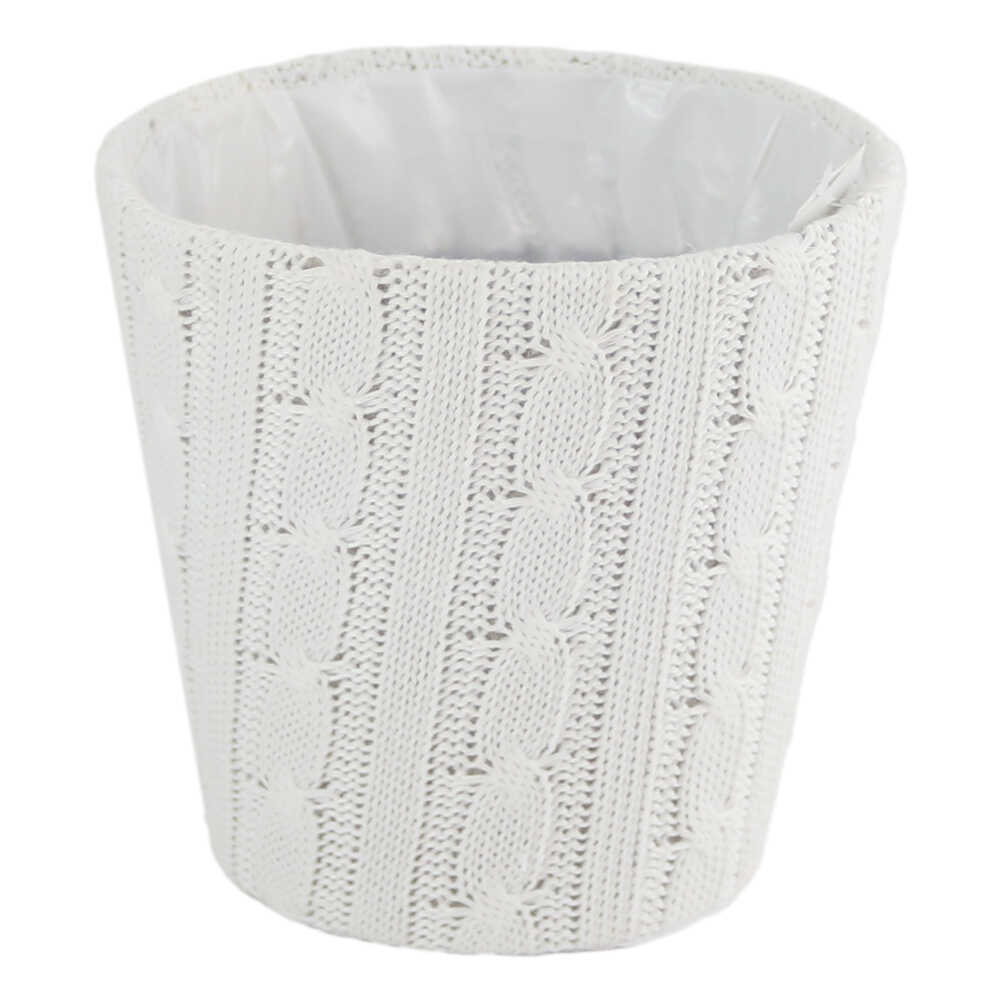 Ghiveci din plastic si tricot 13x13 CM - Hontfar