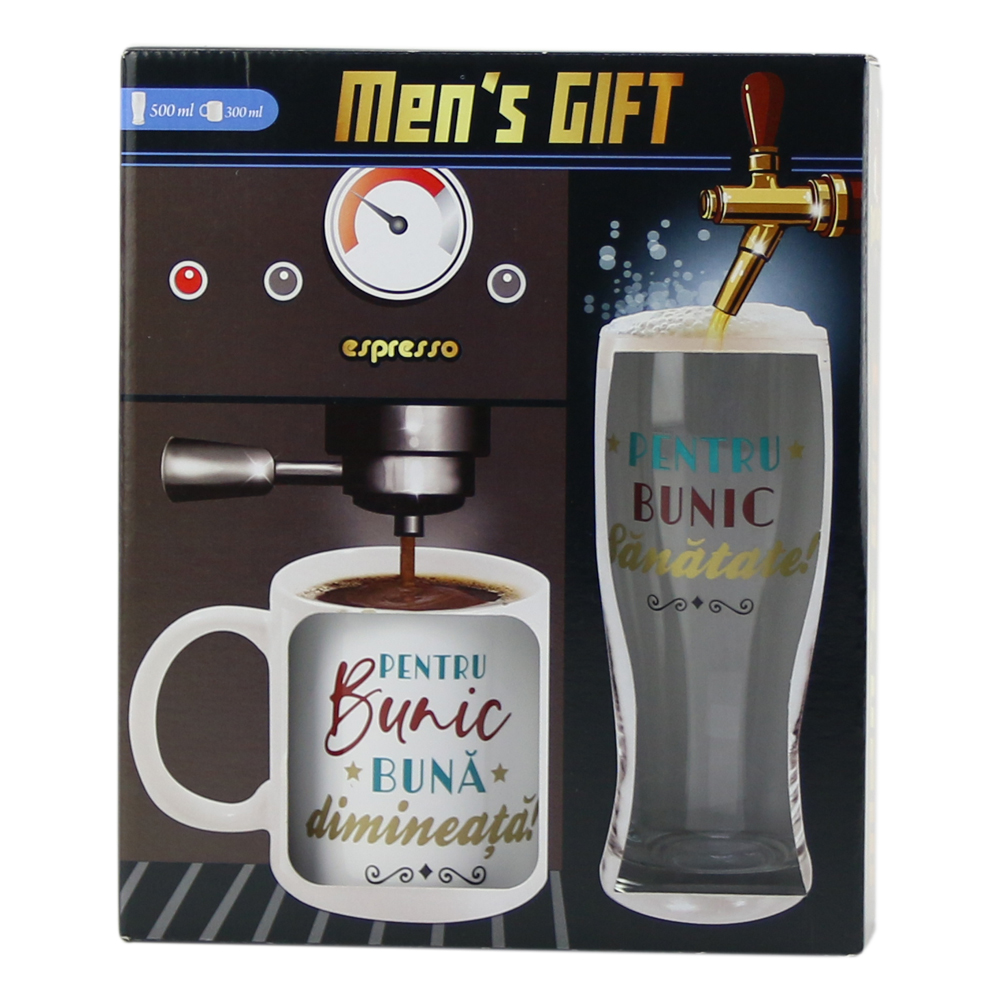 Set cadou "Pentru Bunic" Pahar si Cana - Hontfar