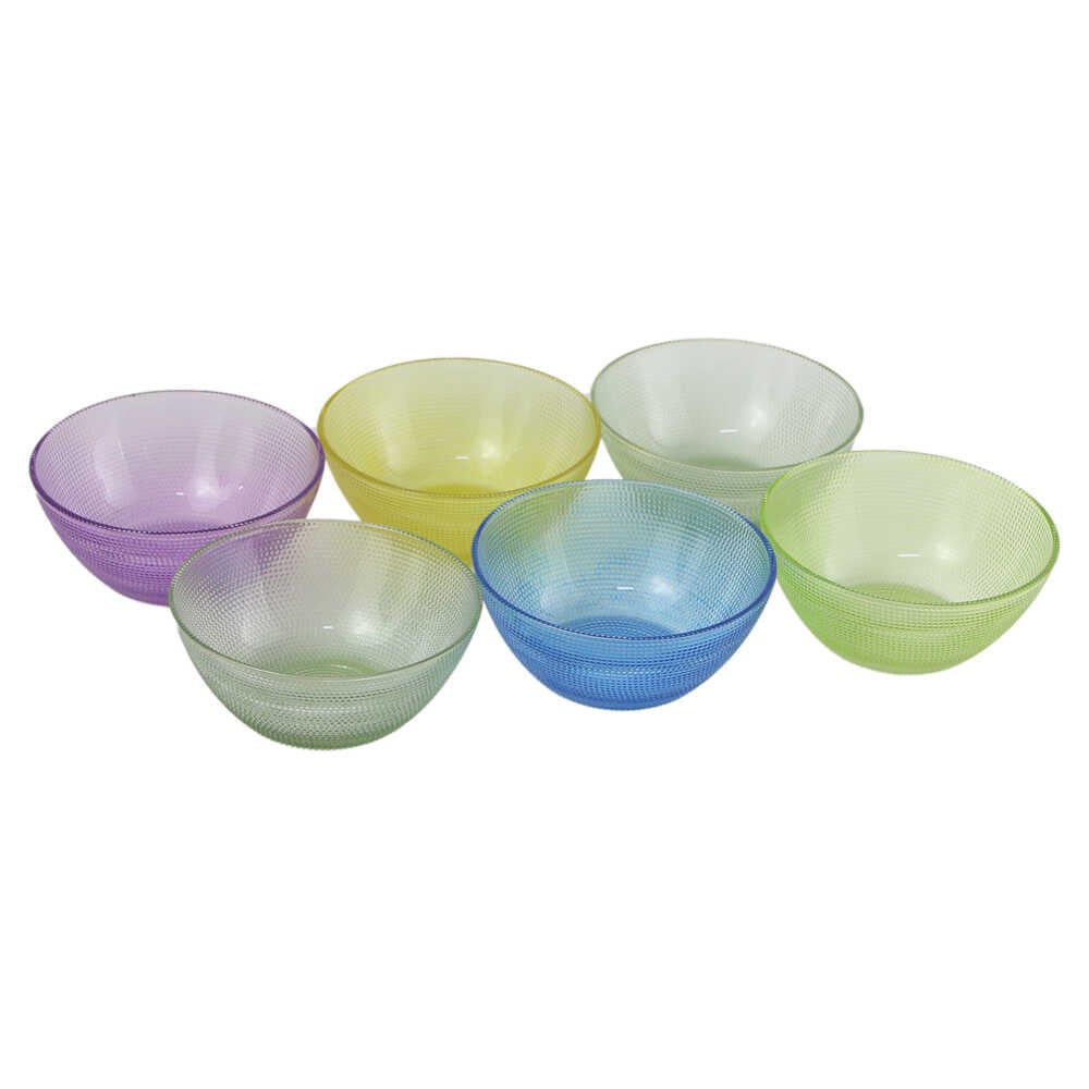 Set 6 boluri din sticla colorata 12x5 CM - Hontfar