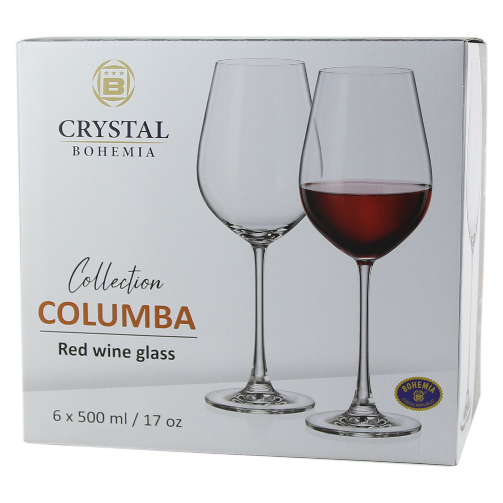 Set 6 pahar vin rosu 500 ml, Columba Collection - Hontfar