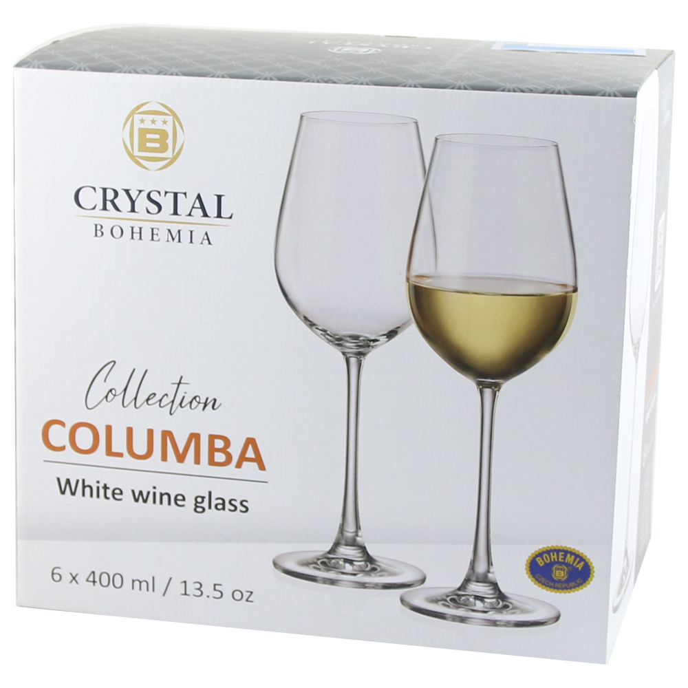 Set 6 pahare vin alb 400 ml, Columba Collection - Hontfar