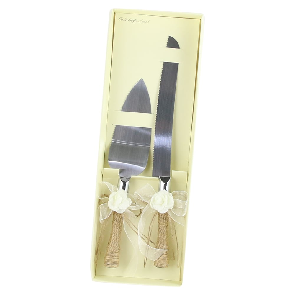 Set tacamuri tort nunta - Alb/natur - Hontfar