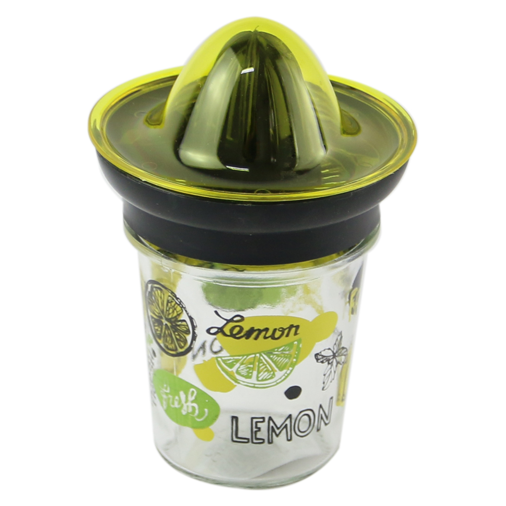 Storcator citrice cu recipient Lemon, din sticla si plastic - Hontfar