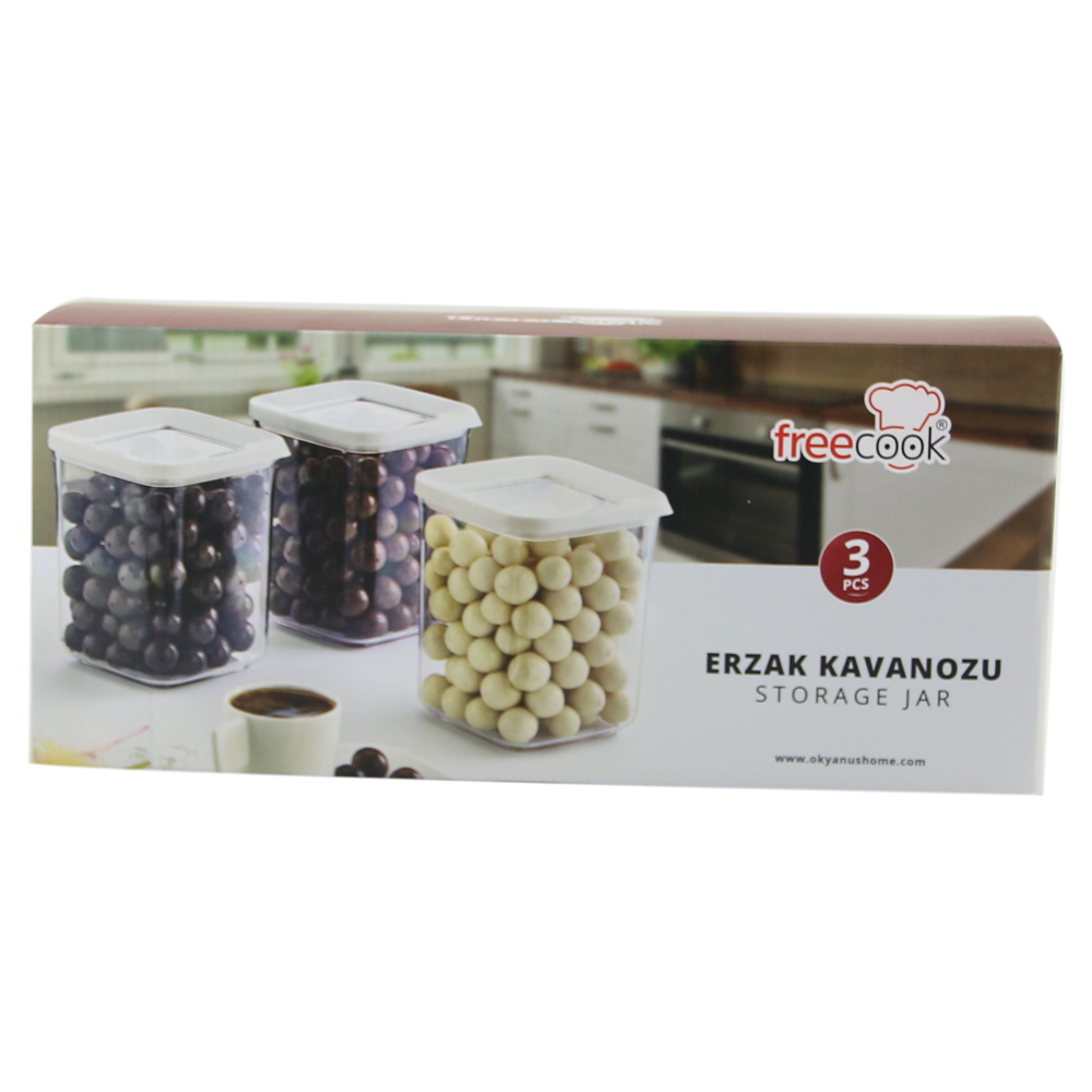 Set 3 recipiente pentru condimente din plastic 10.5x13 CM - Hontfar