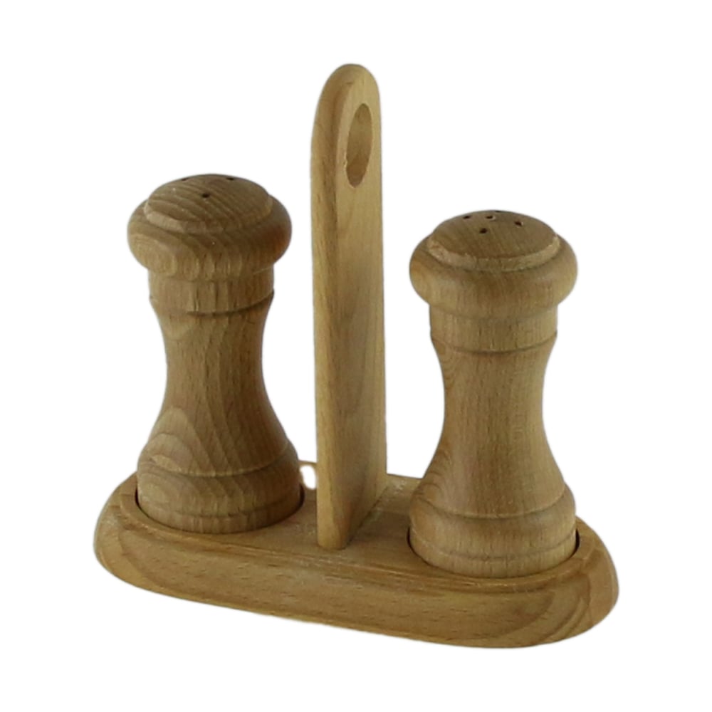 Set solnita si pipernita din lemn 14x6 CM - Hontfar