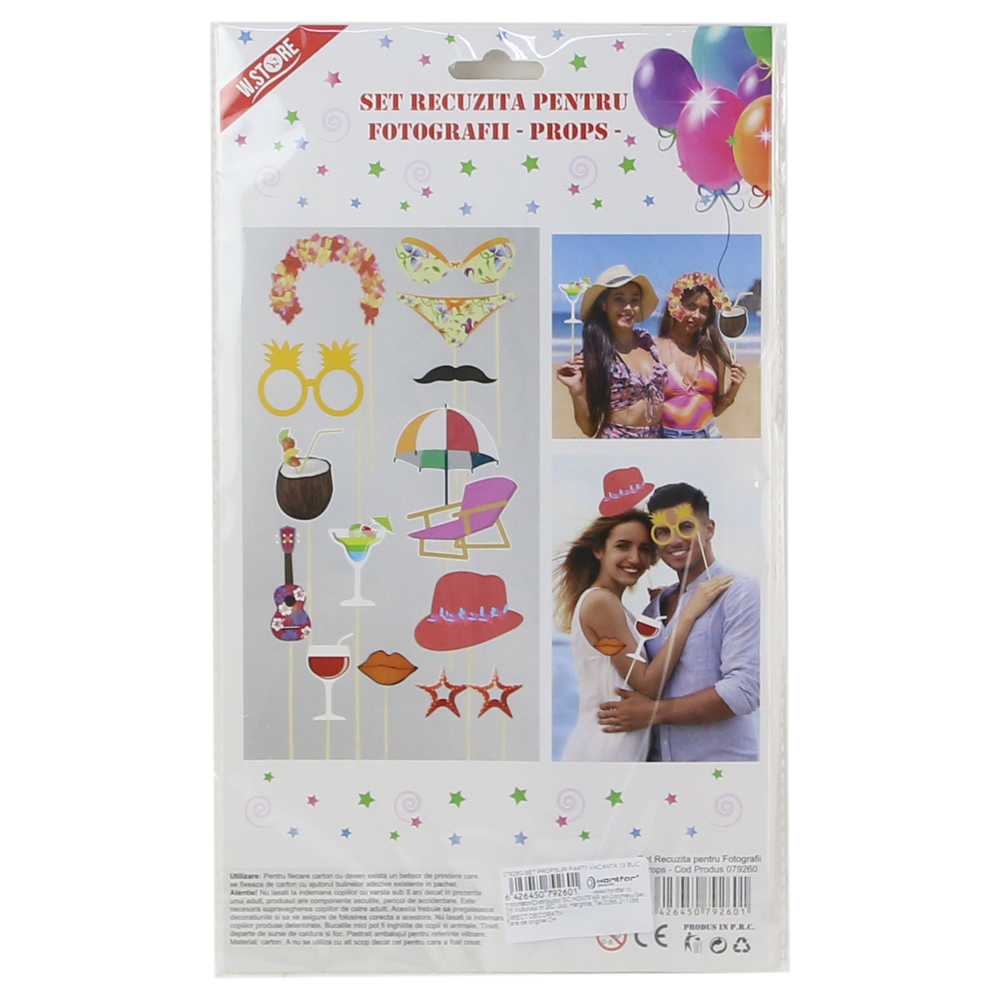 Set 13 recuzita pentru fotografiat Props, Vacanta - Hontfar