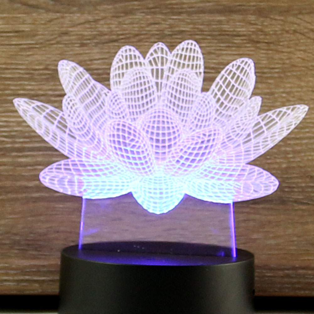 Lampa Led gravat din plastic Nufar 15x15 CM, led colorat - Hontfar