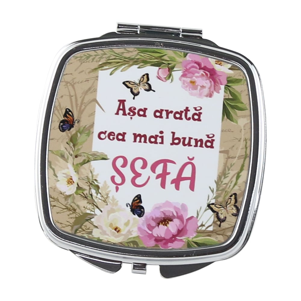 Oglinda de buzunar "Asa arata cea mai buna Sefa", 6.5 CM - Hontfar