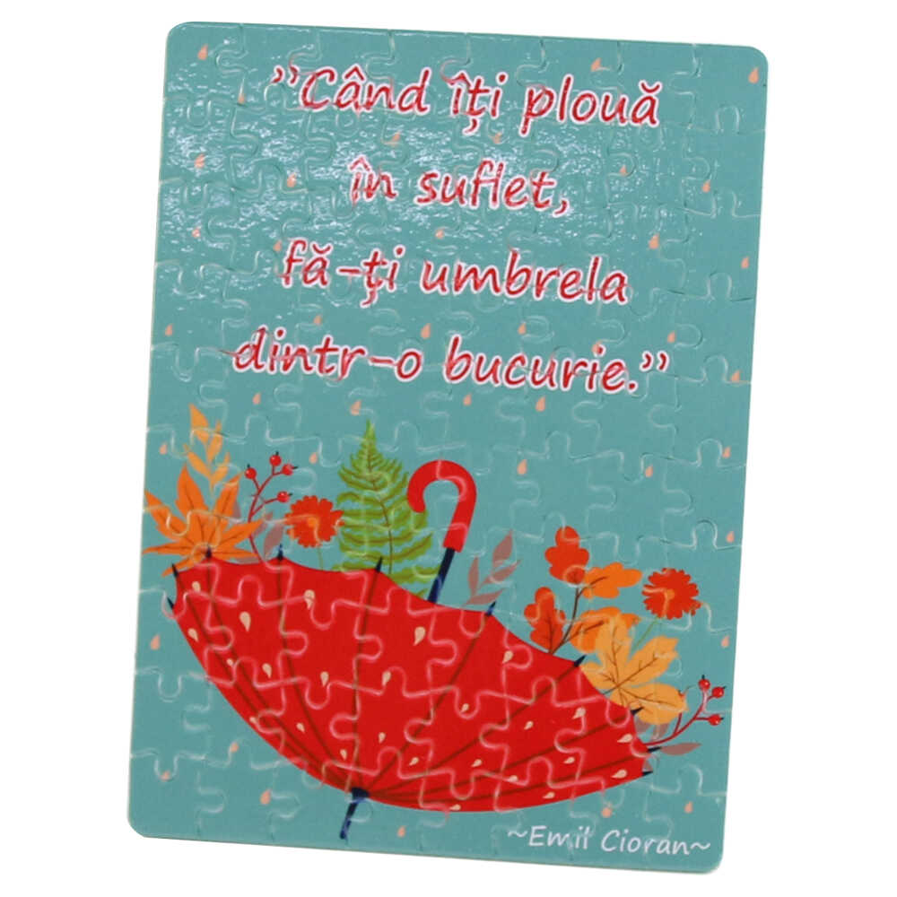 Puzzle 80 piese "Cand iti ploua in suflet..." 14.5x20 CM - Hontfar