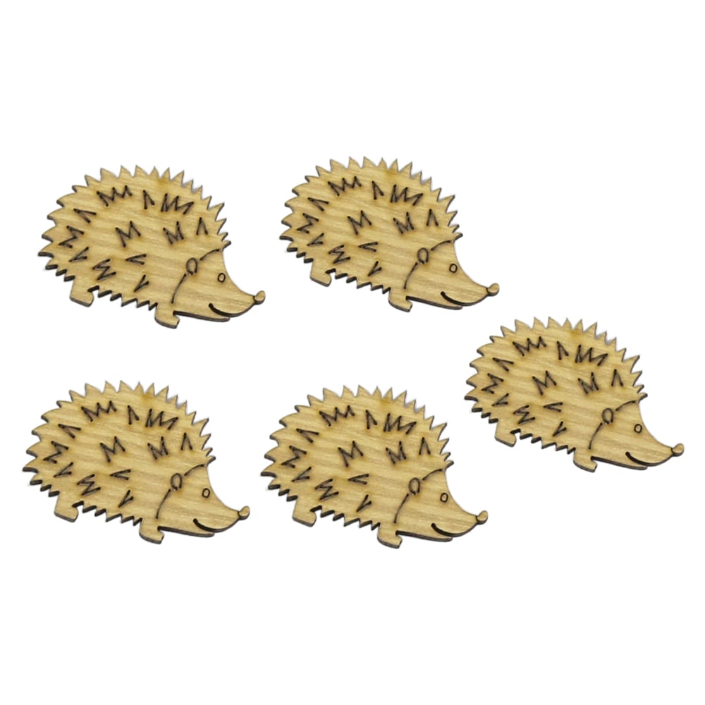 Set 5 decor craft Arici din lemn 4.5 CM - Hontfar