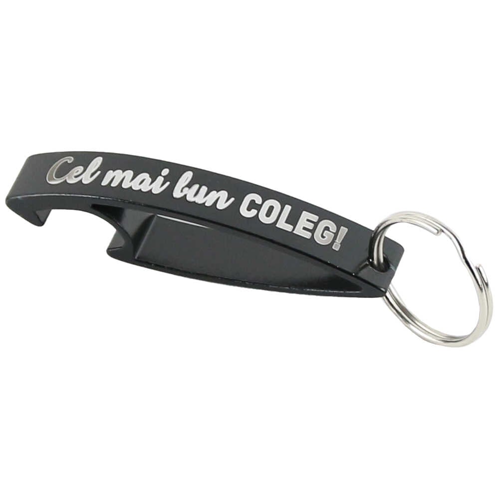 Breloc cu desfacator de sticle "Cel mai bun Coleg", 6.5 CM, negru - Hontfar