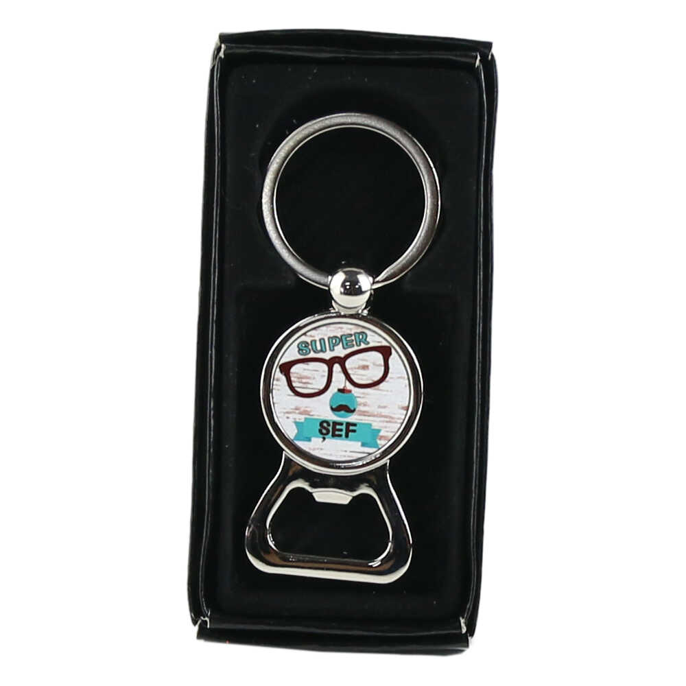 Breloc cu desfacator de sticle "Super Sef" 3x8 CM - Hontfar