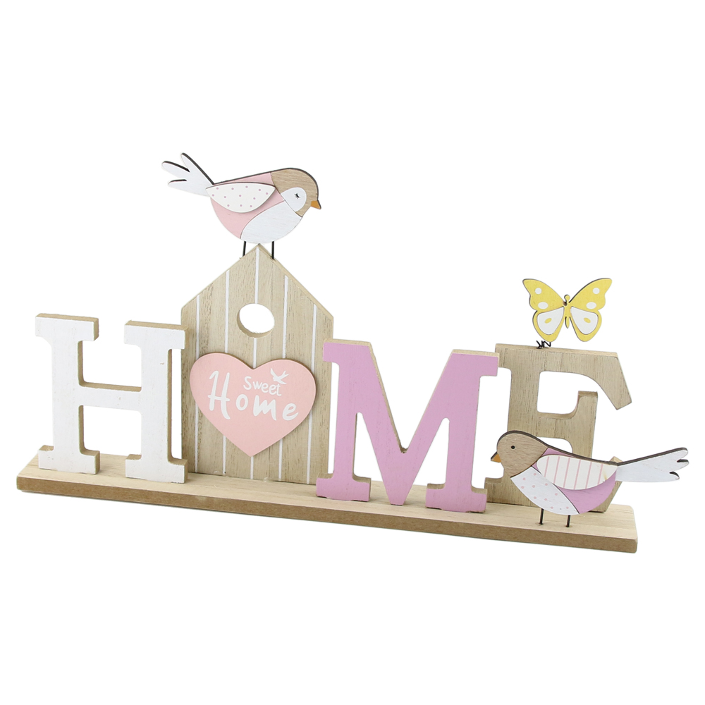 Decor din lemn Home cu pasari 39x22 CM - Hontfar