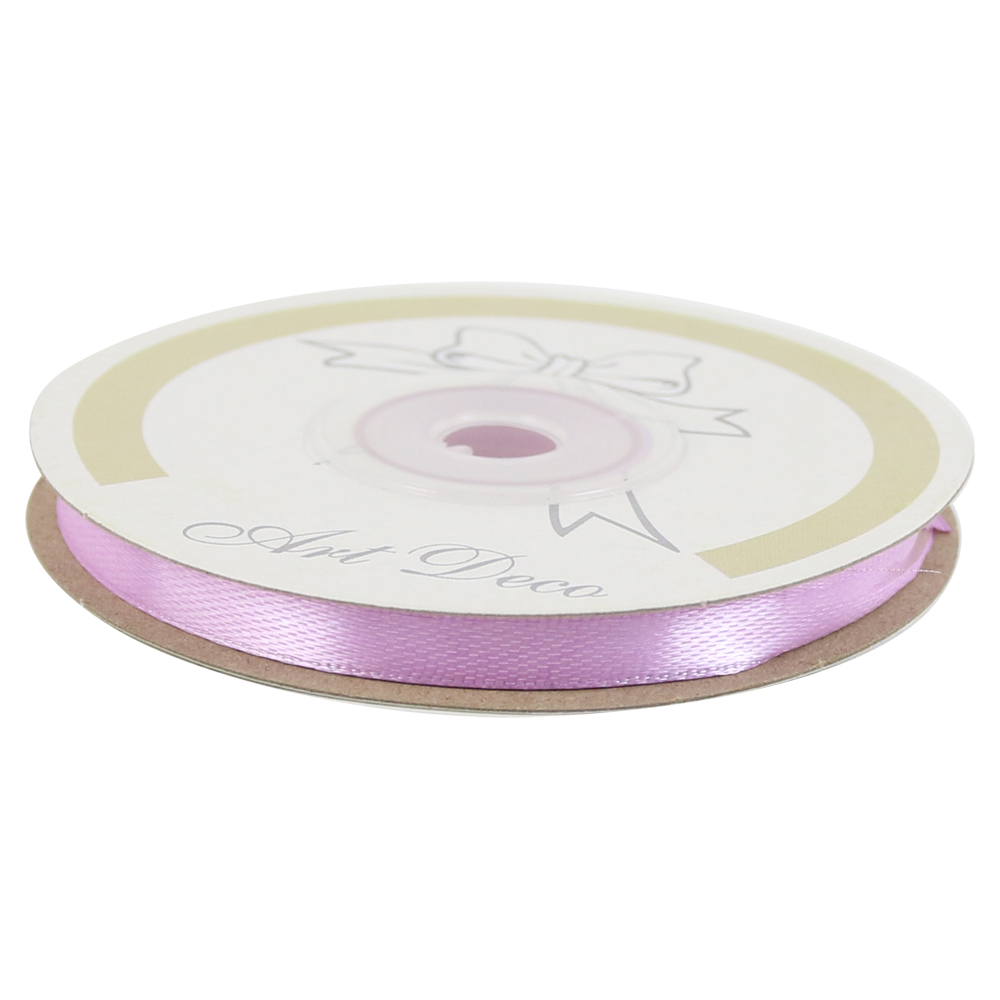 Rola panglica satin Roz 6 mm x 25 m - Hontfar