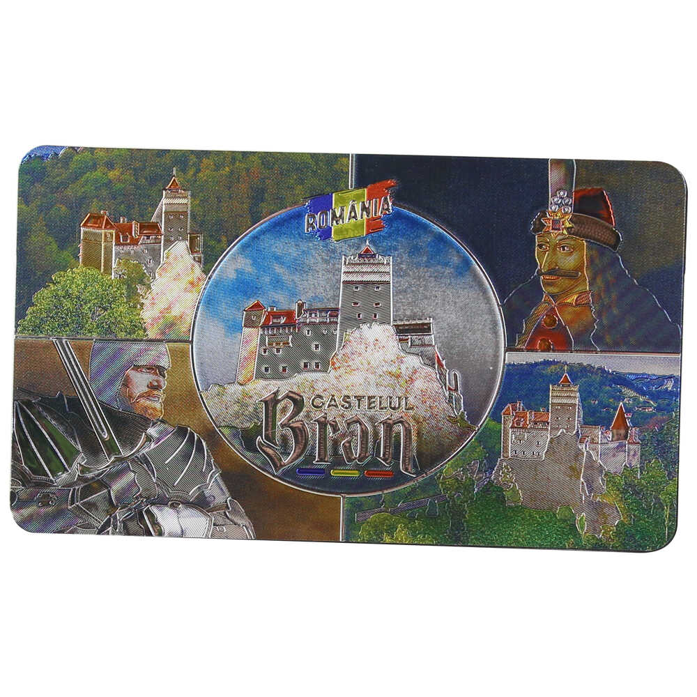 Magnet de frigider din plastic 12x7 CM, Castelul Bran - Hontfar