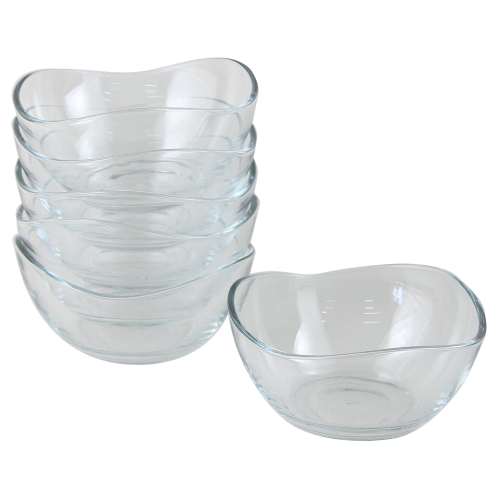 Set 6 castroane din sticla 215 ml, Vira, Lav - Hontfar