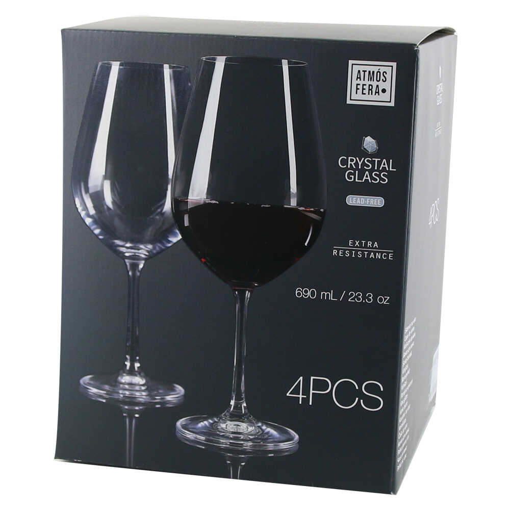 Set 4 pahare vin 690 ml, Atmosfera - Hontfar