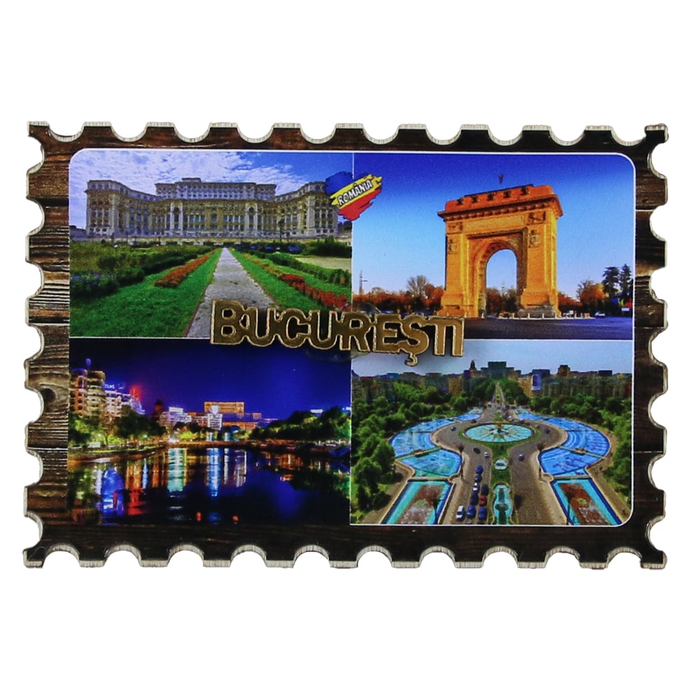 Magnet frigider din lemn "Bucuresti" 10x7 CM, imagini 4 - Hontfar