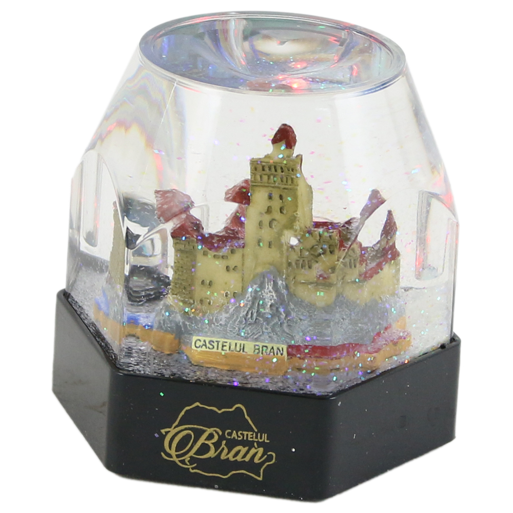 Suport de creioane Castelul Bran 8x8 CM, muzical cu led - Hontfar